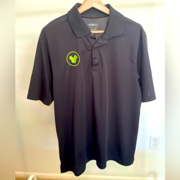 Disney | Shirts | Disney Black Polo Shirt With Mickey Mouse Logo | Poshmark